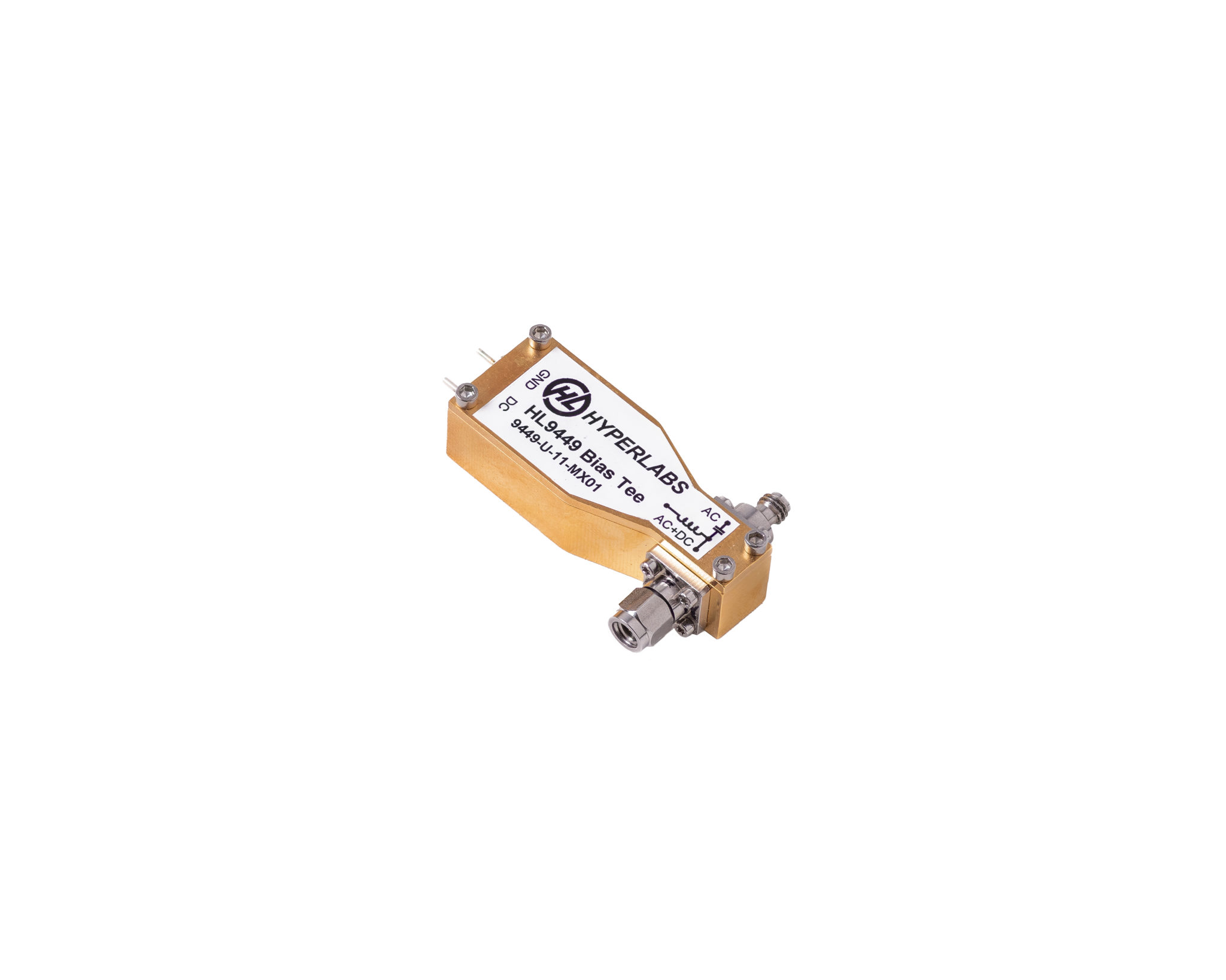 HL9449 Broadband Bias Tee (160 kHz to 110 GHz, 175 mA) - HYPERLABS